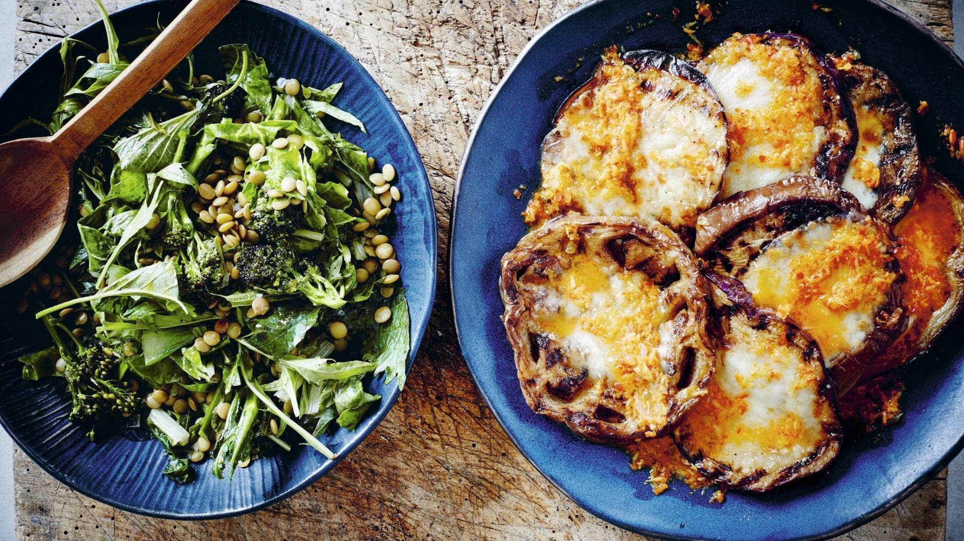 Berenjenas a la plancha con mozzarella