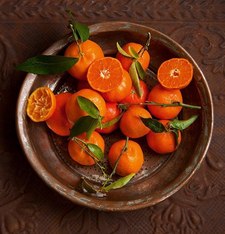 Mandarinas, frutos navideños