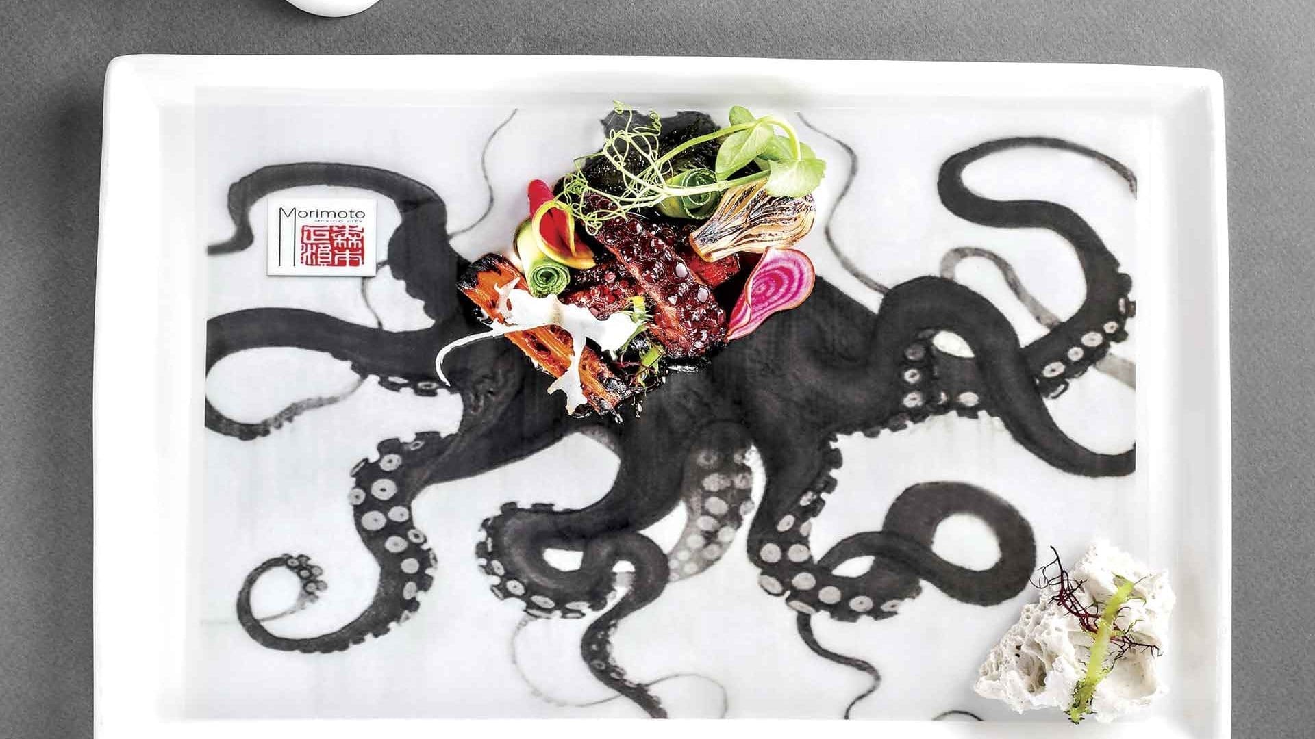 Pulpo rostizado: sazón japonesa